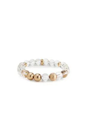 RETRO CHIC Eden Seed Dew Bracelet - Gold & Crystal Clear"